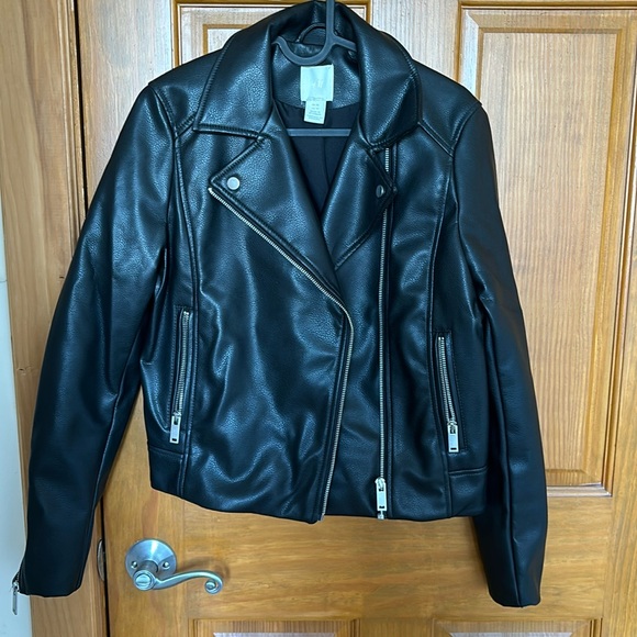 H&M | Jackets & Coats | Hm Faux Leather Jacket | Poshmark